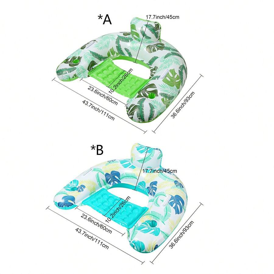 1pc New Inflatable Floating Row U-Shaped Recliner Water Collapsible ...