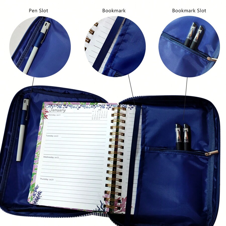 Bible Cover Seersucker Bible Case With Handle & Bookmark, Bible Book ...