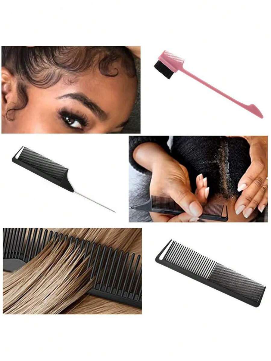 5pcs Household Hairdressing Tool Set Including Multiple Combs For ...