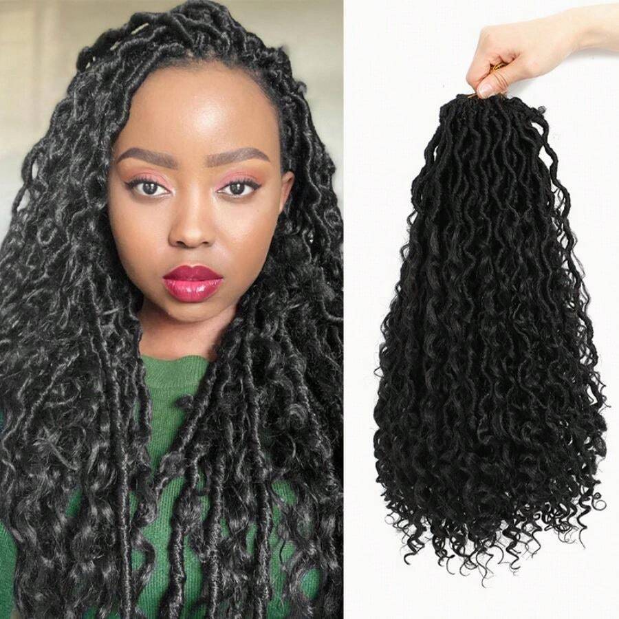 8Packs 18inch Goddess Faux Locs Crochet Hair, Goddess Locs Crochet Hair ...