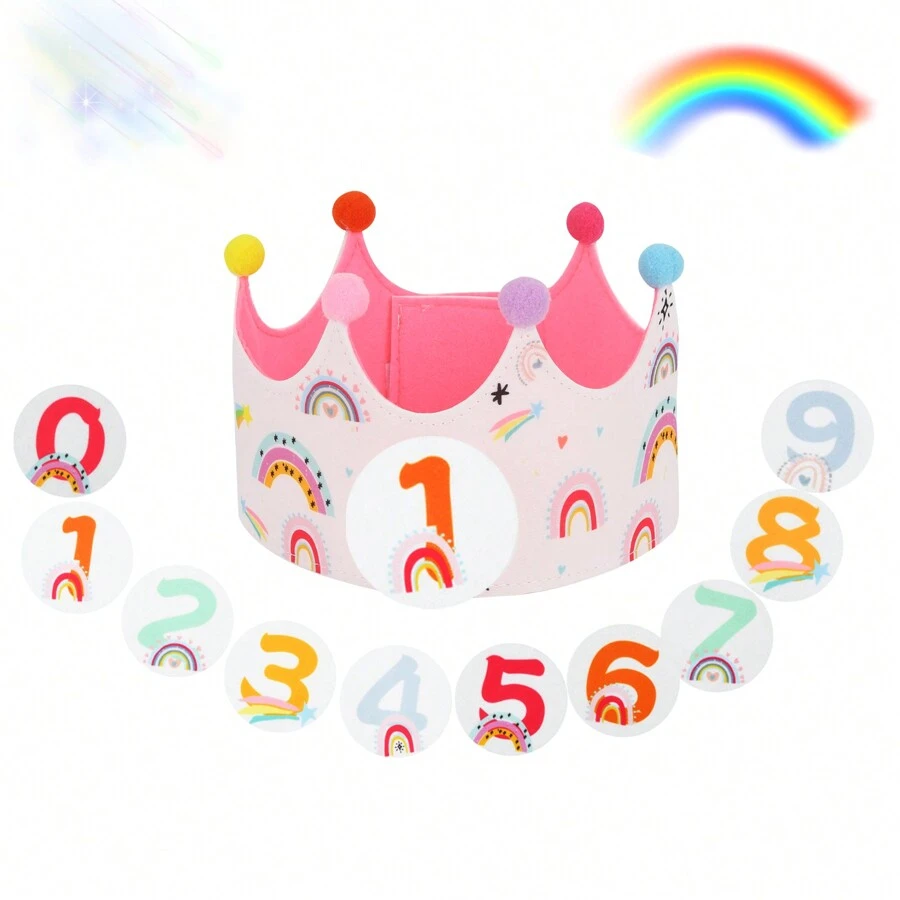 Sombreros de cumpleaños con corona y números del 0 al 9, corona de ...