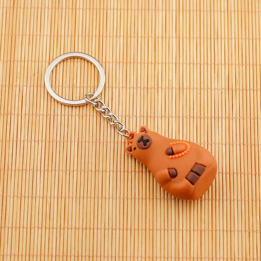 Small Size Capybara Keychain Bag Charm Soft PVC Animal Cartoon ...