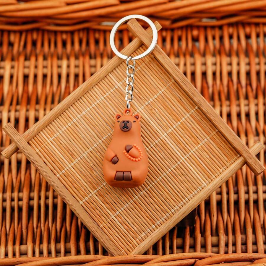 Small Size Capybara Keychain Bag Charm Soft PVC Animal Cartoon ...