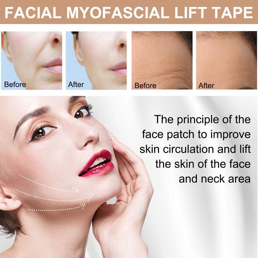 Elastic Facial Lifting Strap With Thin Masseter Muscle Strap, V-Shaped ...