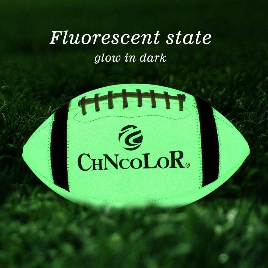1 ballon de football américain fluorescent standard avec bande ...