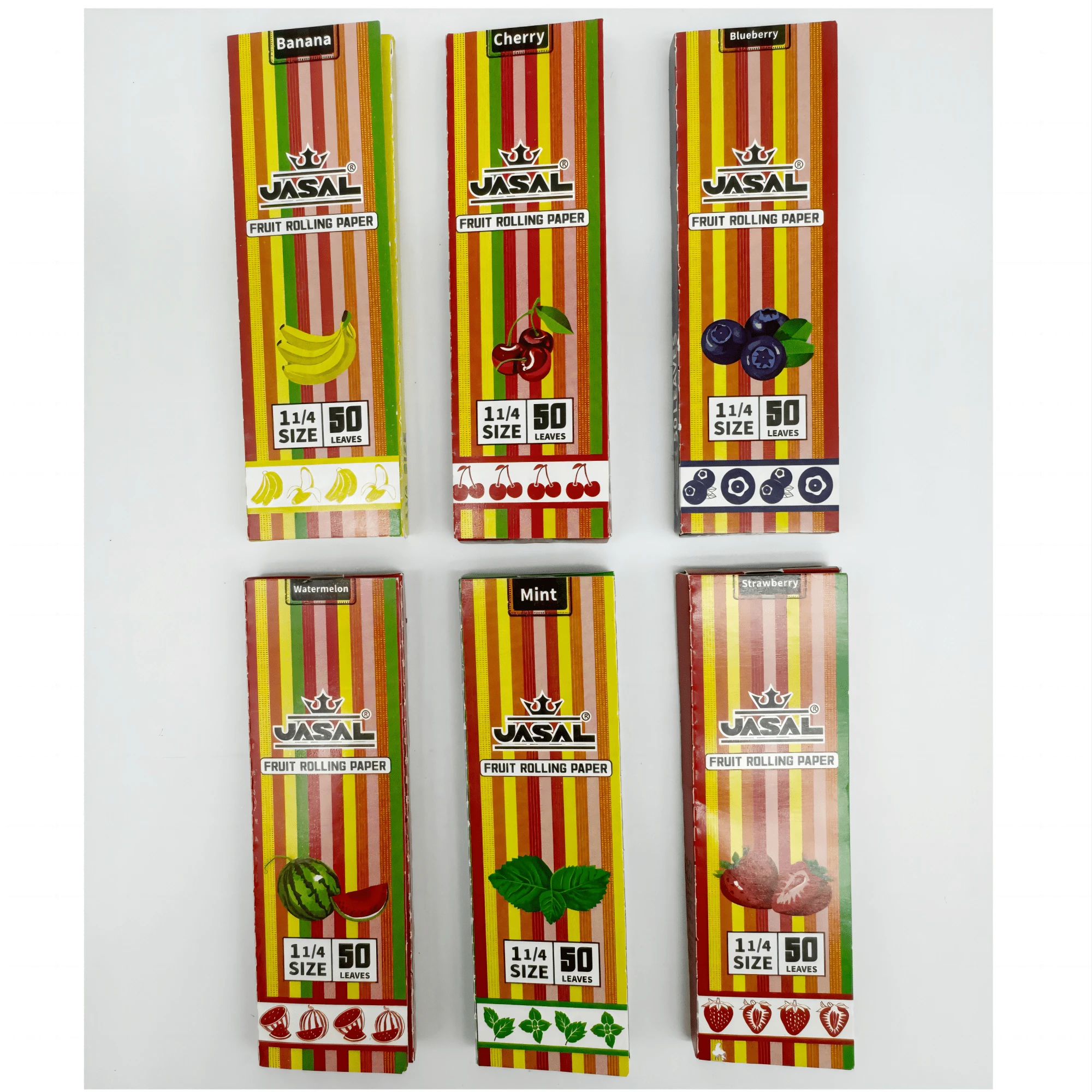 6 PCS (300 Sheets) Fruit Flavored Rolling Papers For Cigarettes ...