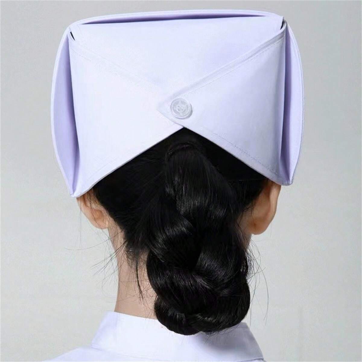 1pc Women White Nurse Cap Surgical Hat For Hospital, Clinic, Nursing ...