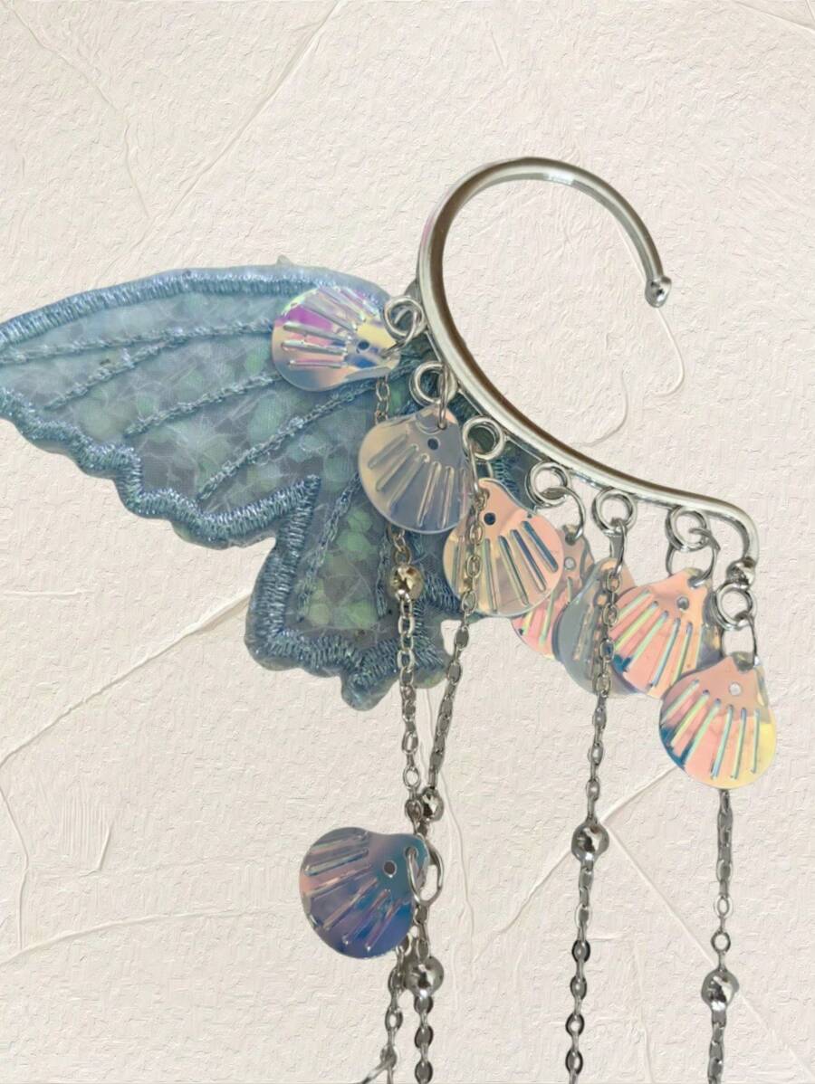 1pc Mermaid Princess Tassel Earrings Super Immortal Earrings Mermaid ...