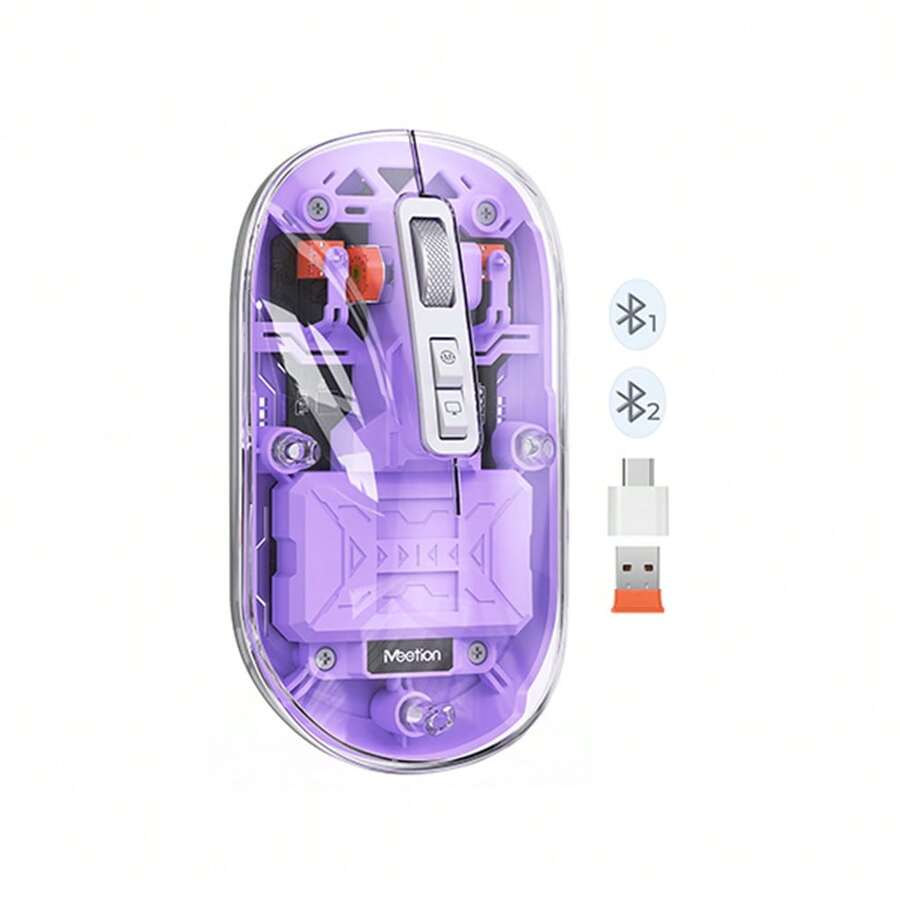 Mouse Bluetooth sem fio, mouse transparente, mouse de escritório ...