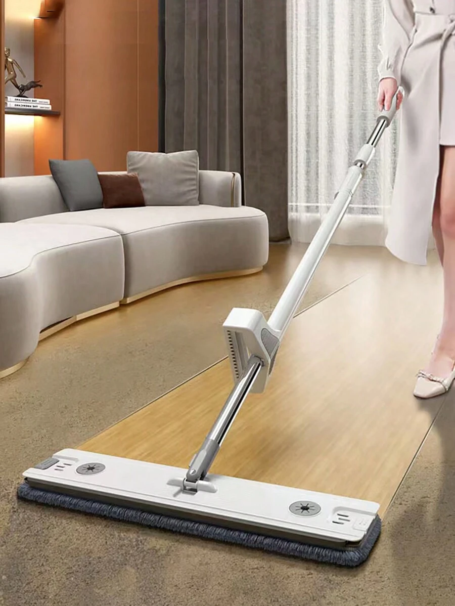 Large Flat Mop For Home Use, Slouchy Hands-Free Mop, Aluminum Flat ...