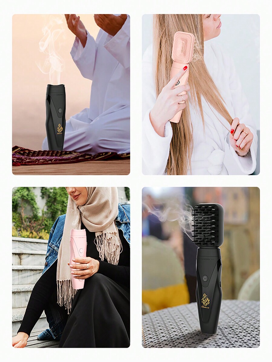 bukhoon Comb Hair Bakhoor Burner USB Charge Electric OUD Arabic Incense ...