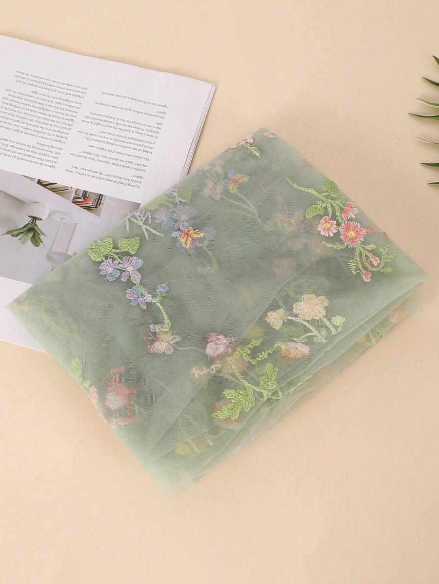 1pc Multi-Color Soft Elastic Tulle Mesh Fabric, Dense Mesh Sheer ...