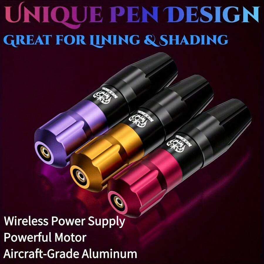 Neebol 1set, Wireless Tattoo Kit, Complete Tattoo Pen Machine With ...