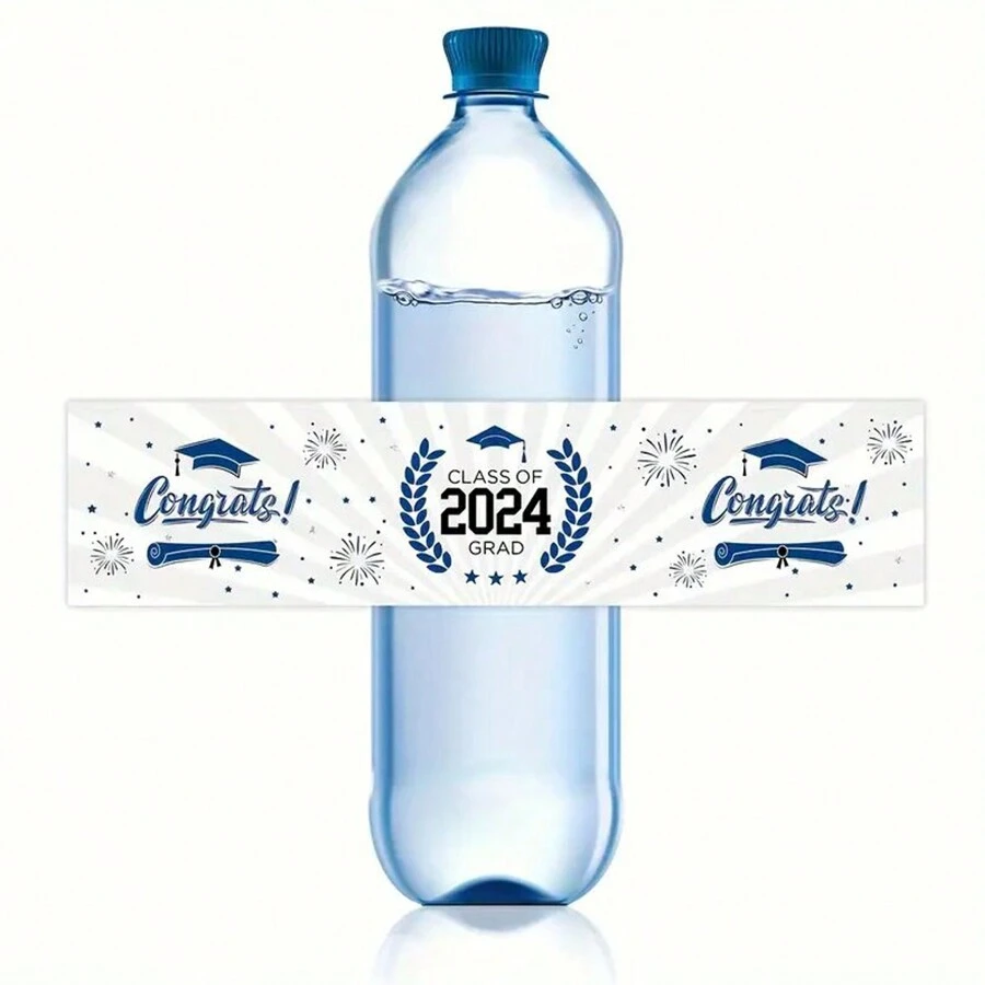Paquete de 10 botellas de agua para graduación con etiquetas para ...