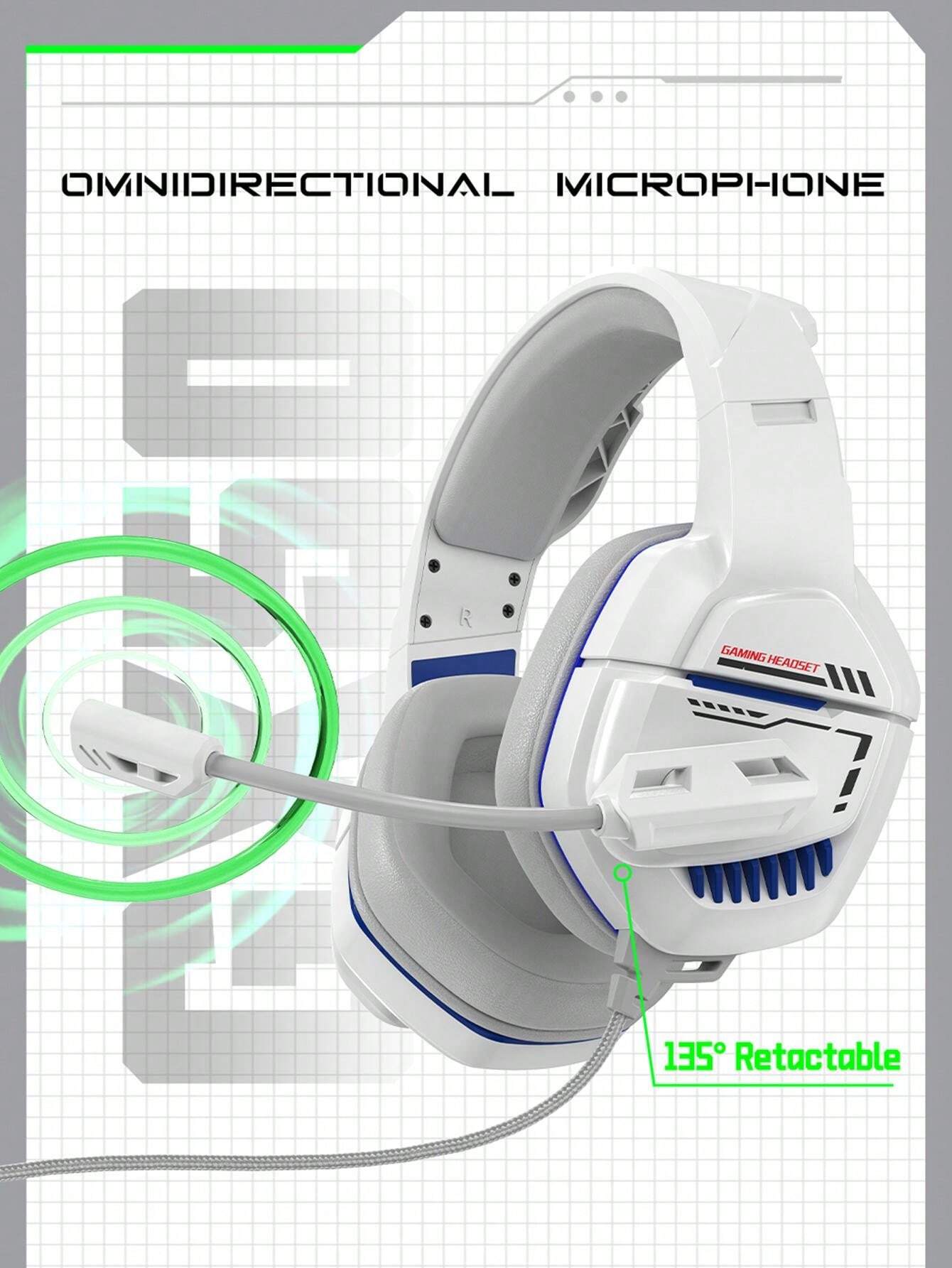 GX50 Wired Gaming Headset, Professional Heavy Bass Eat Chicken Mech ...