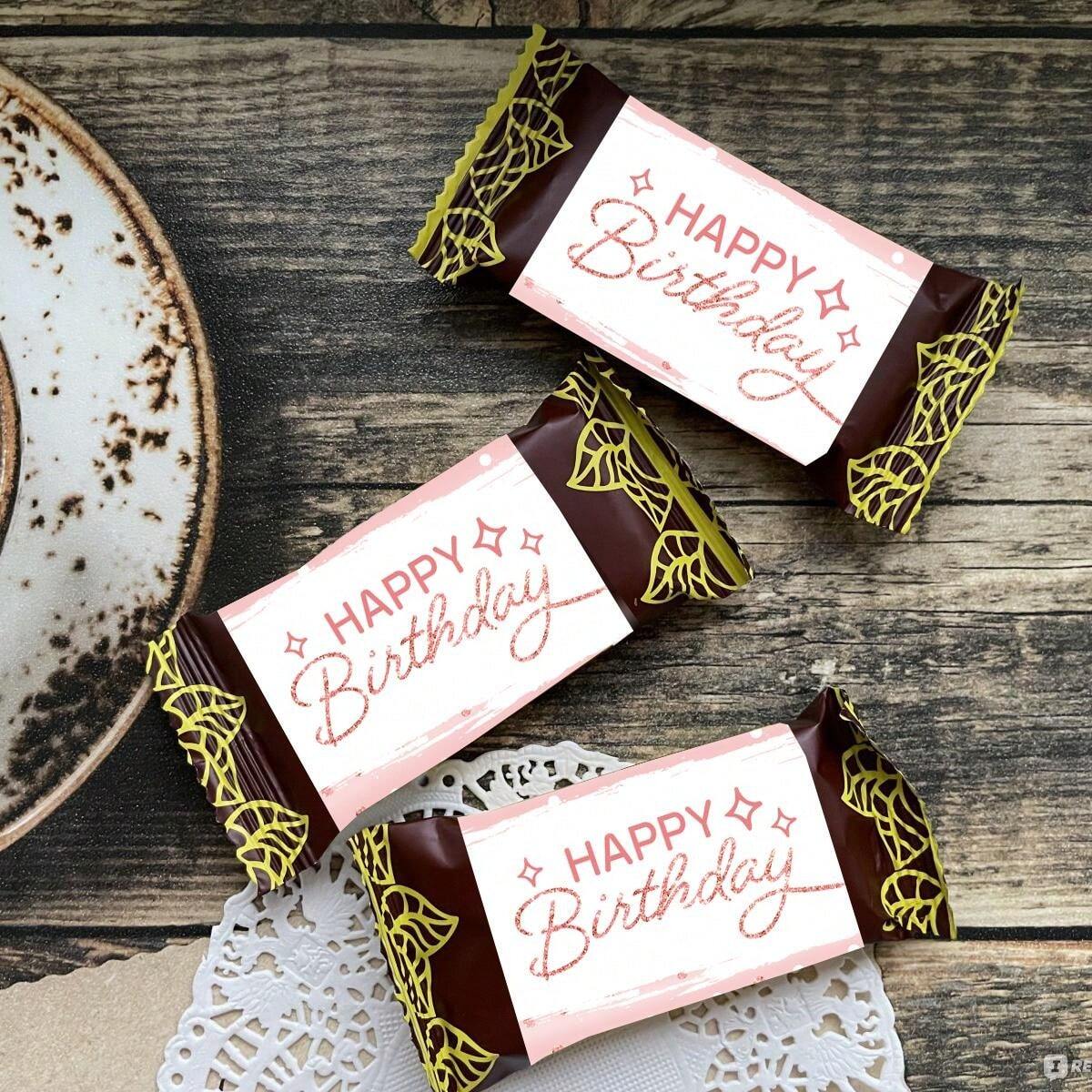 5 Sheets (30stickers) Mini Candy Bar Wrapper Stickers - Happy Birthday ...