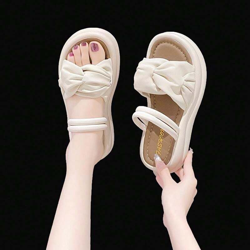 2024 New Summer Folding Sandals, Women's Double Wear Slippery Slippers ...