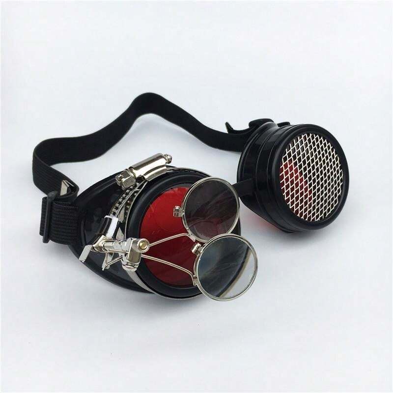 Modelo de Óculos Ampliador Estilo SteamPunk Gótico Retrô, Óculos de ...