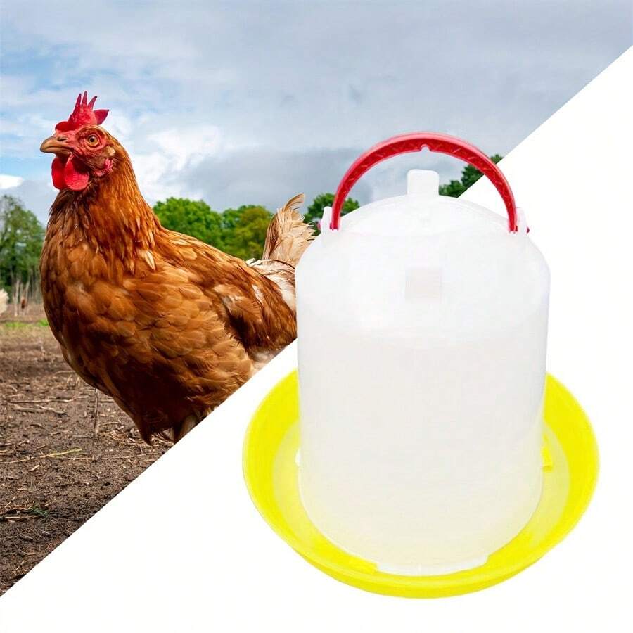 2 Pcs Plastic Poultry Waterer Fount Poultry Drinker, Heavy Duty Feeder ...
