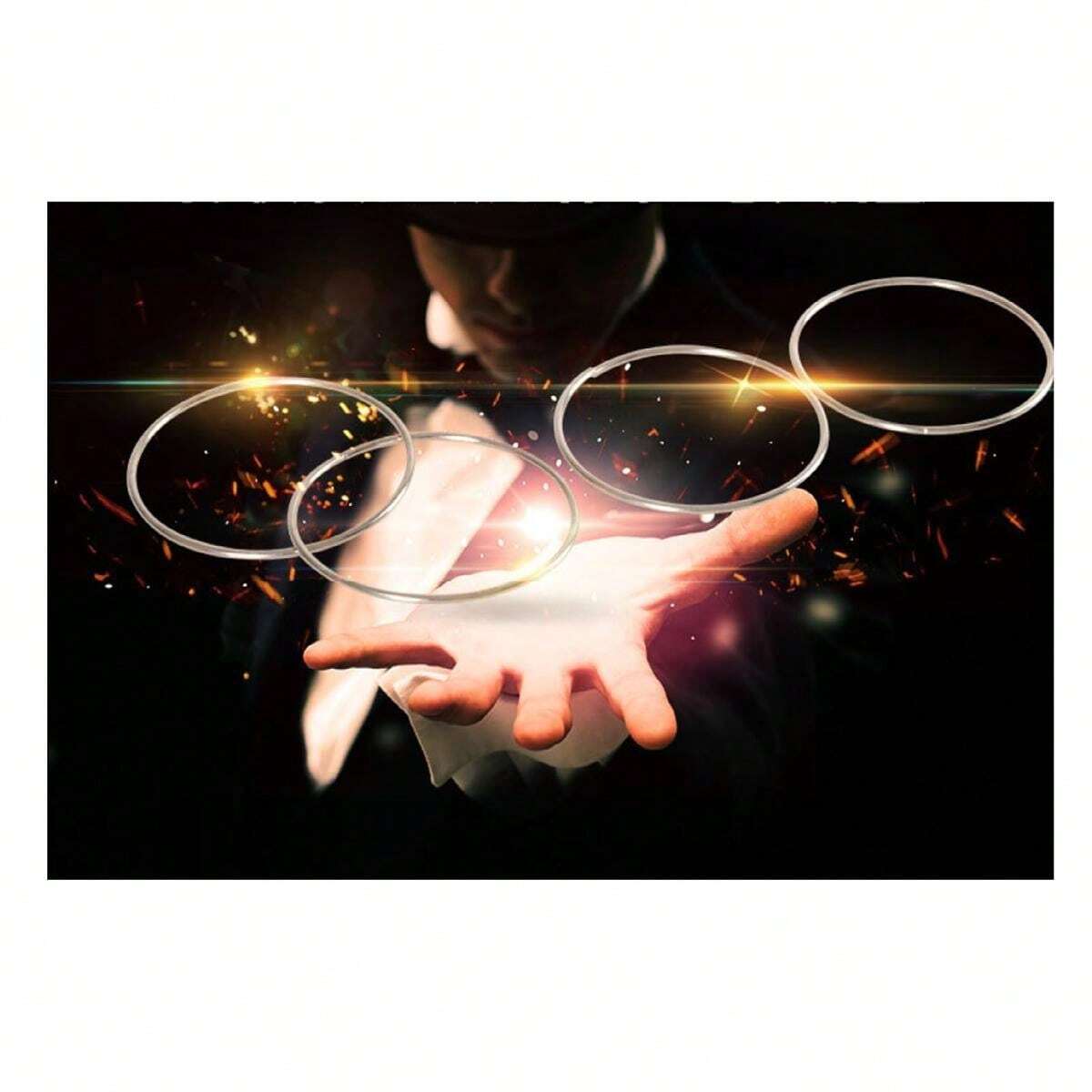 1pc Classic 4 Interlocking Metal Rings Magic Trick, Connecting ...