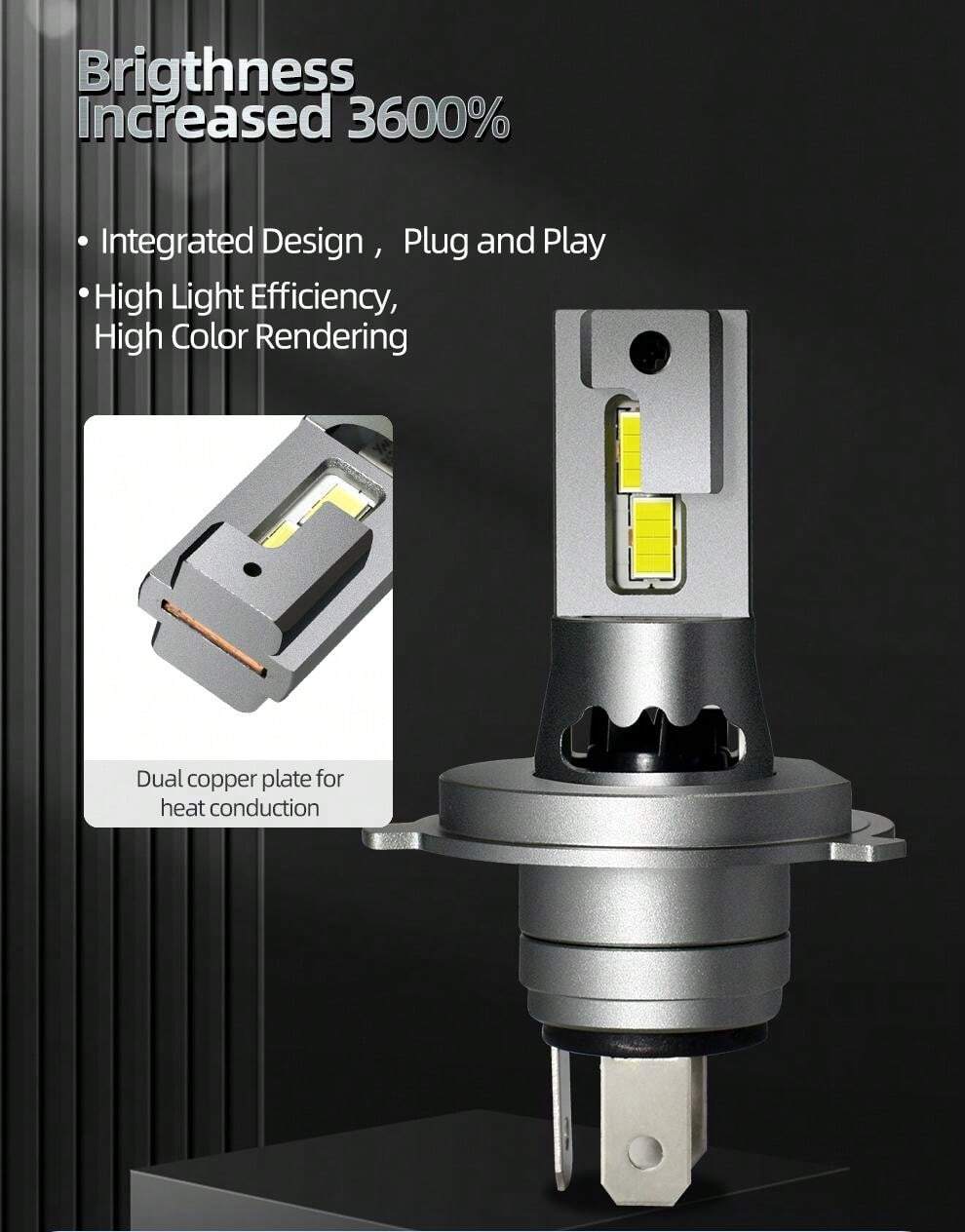 Plug And Play 1:1 Halogen Size 60W/2PCS K5Q H4 HB2 9003 H19 6000K Super ...