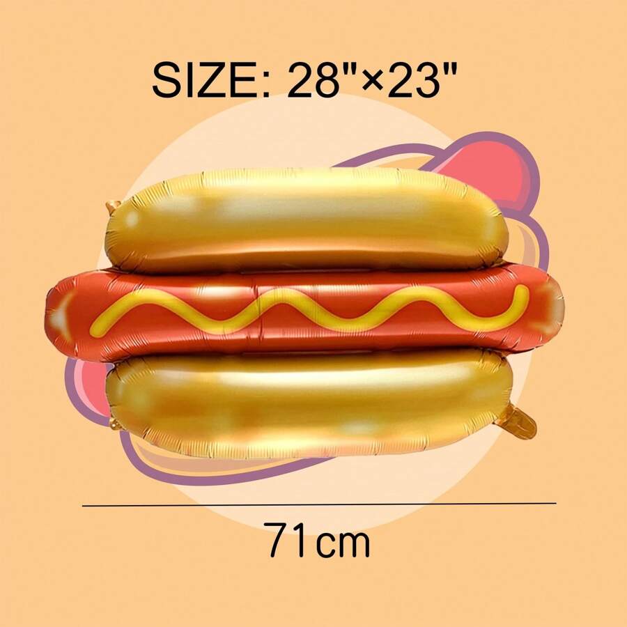 5 Pieces Hot Dog Balloon Food Themed Balloons Food Foil Balloons For ...