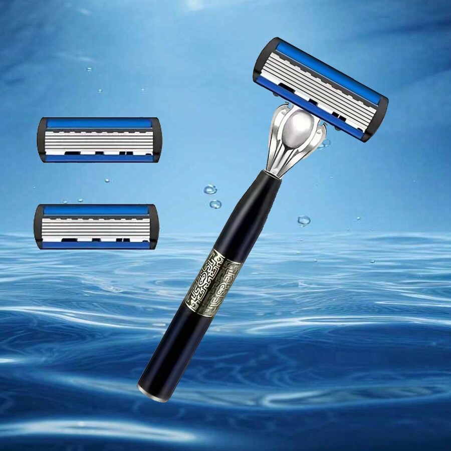 1 Mango + 12 Cuchillas/Máquinilla de afeitar de seguridad lavable para ...