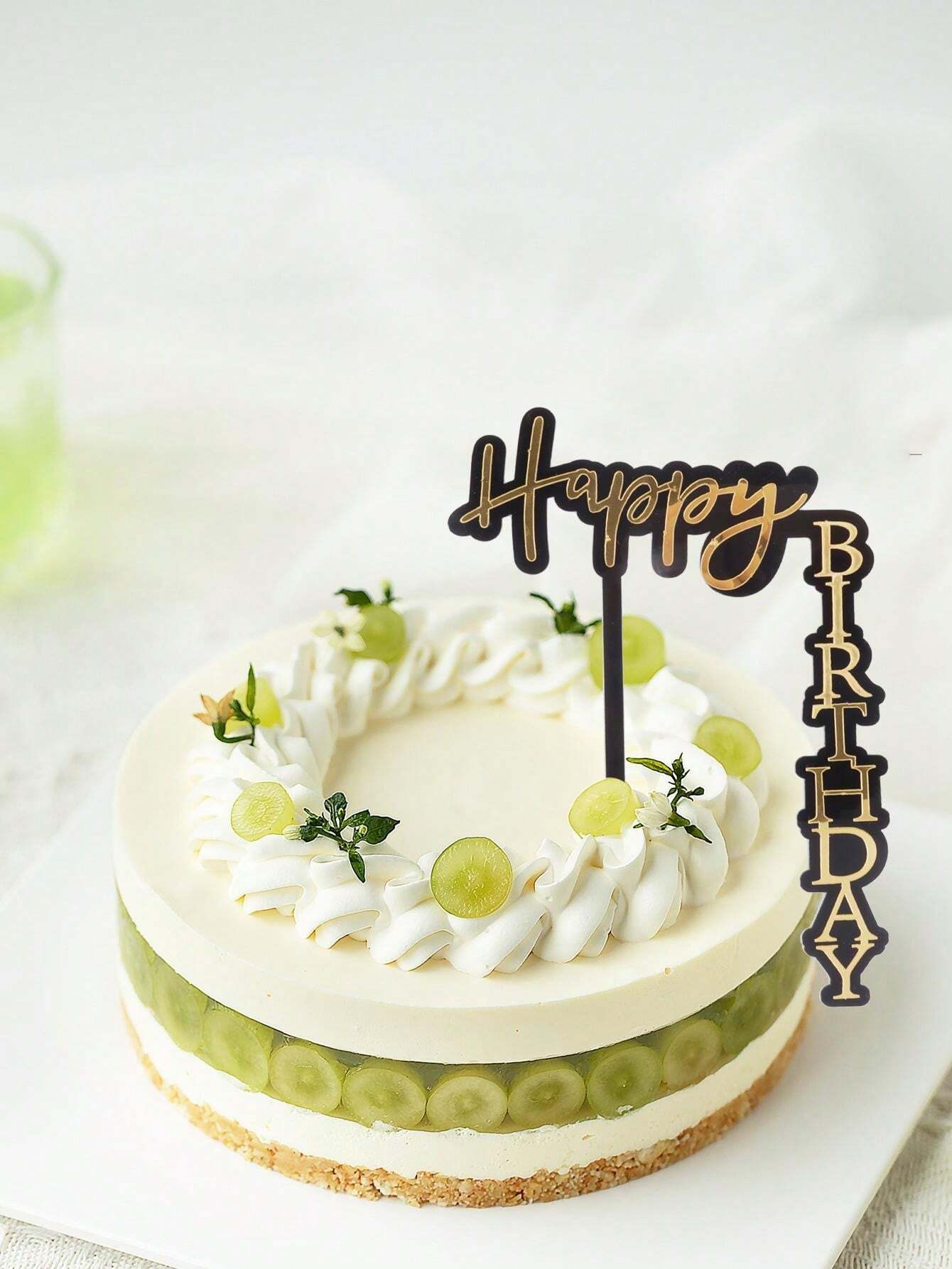 Decoración de pastel de cumpleaños con topper acrílico, una pieza para ...