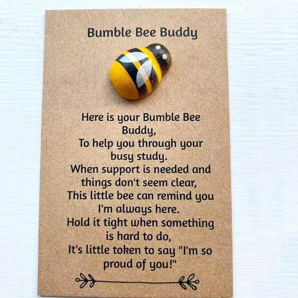 1pc Wooden Bee Pocket Hug, Wherever You May Wander Good Luck Charms ...