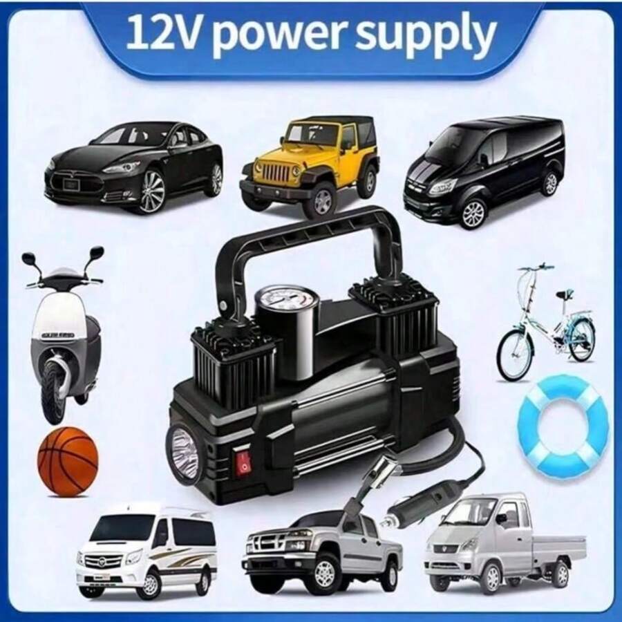 1PC Car Mounted Inflation Pump, Portable High-Power Car Tire Inflation ...