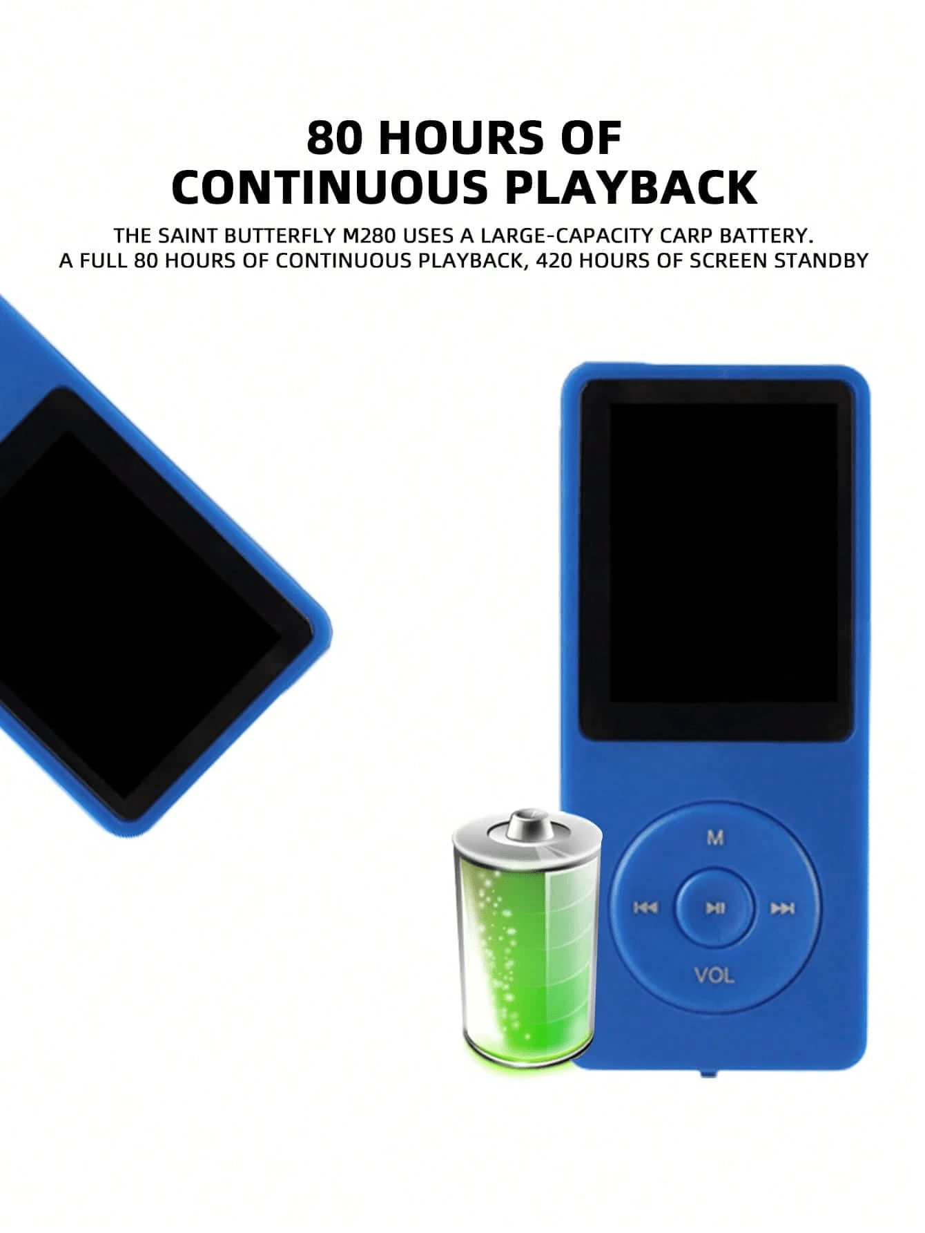 Mini Portable MP3 Walkman 1.8 Inch Colour Screen EBook Reading-Navy ...