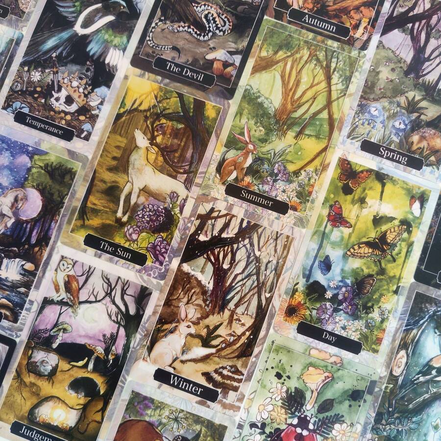 Big Size 12x7cm Spirits Of The Woodland , 84pcs Cards With Paper ...