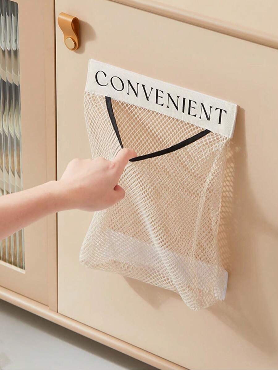 1pc Kitchen Garbage Bag Storage Rack Wall-Mounted Large Capacity ...