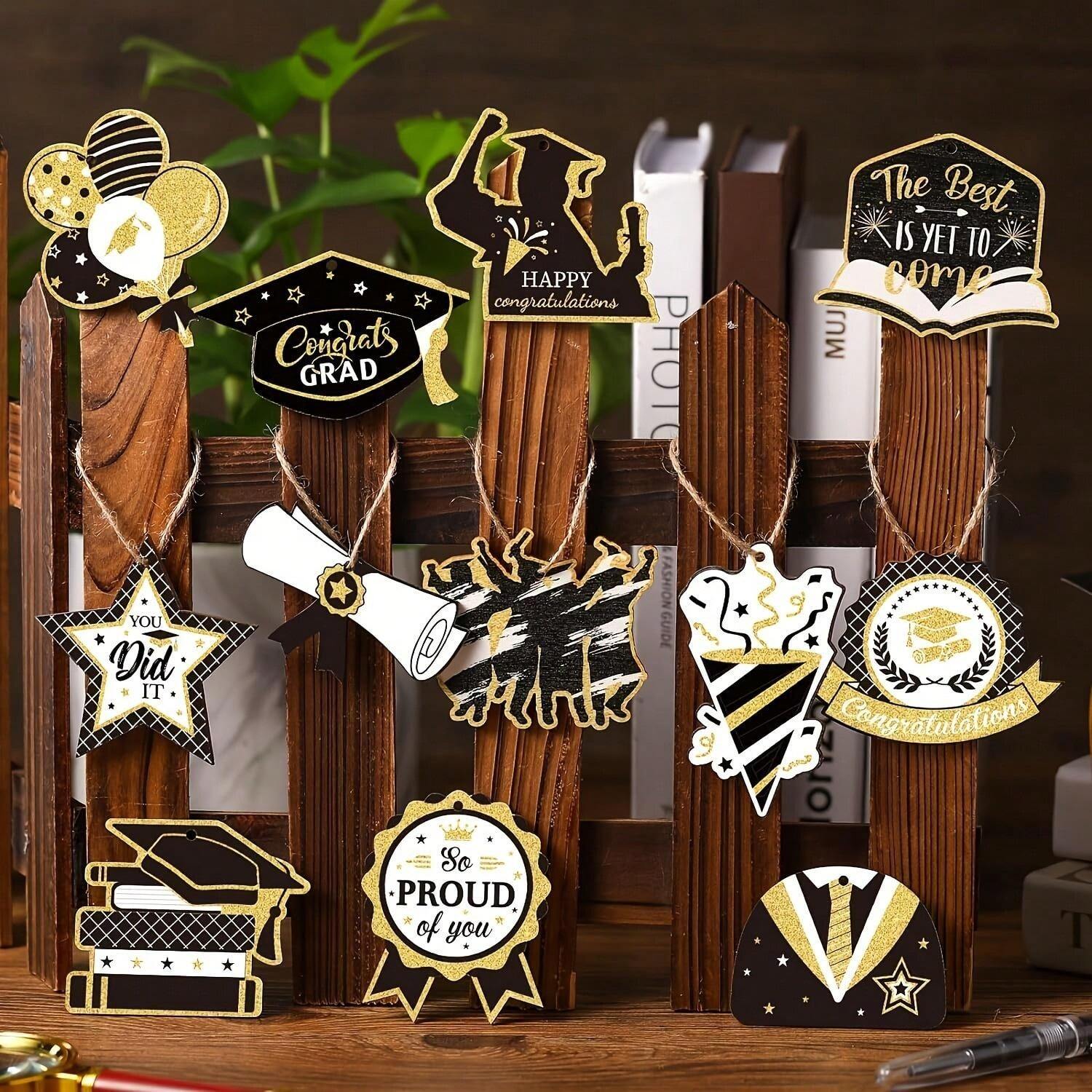 Adorno de graduación de 12 piezas 2024 Decoraciones de graduación ...