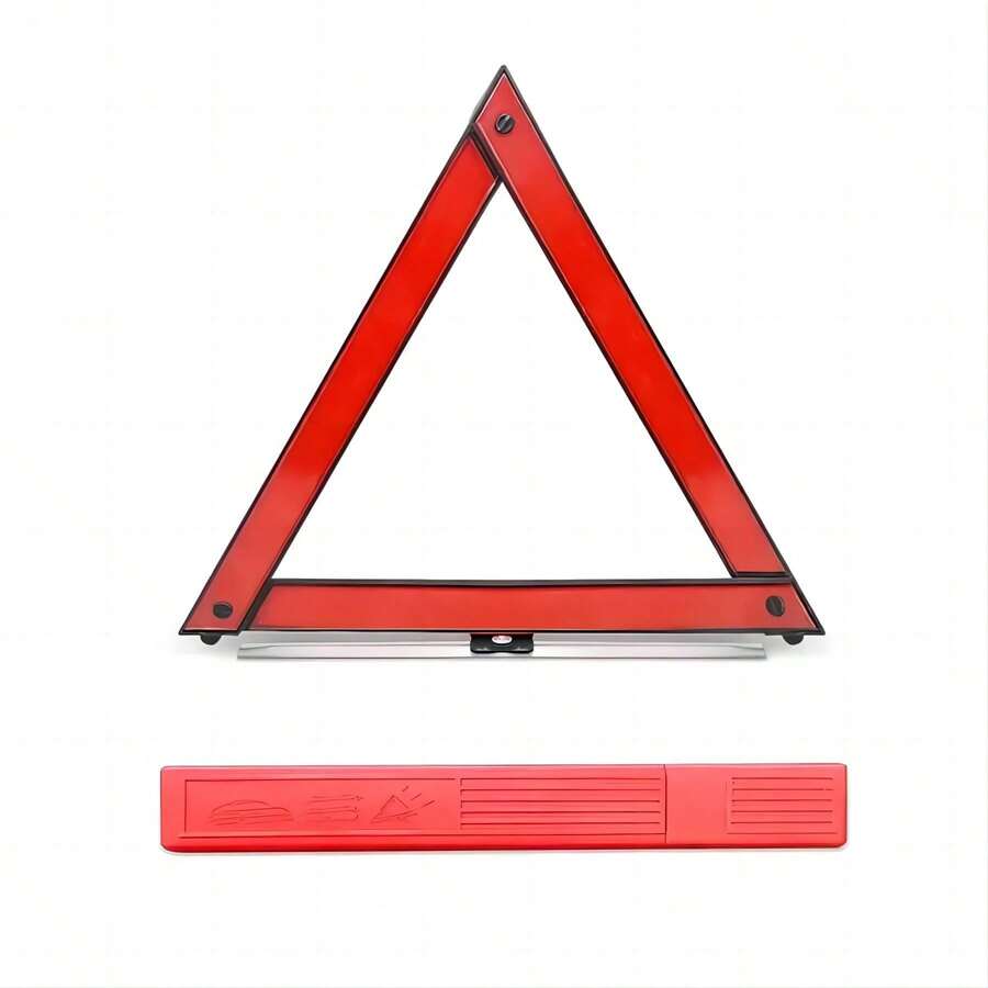 Car Safety Warning Triangle, Reflective Foldable Iron Foot Bracket Car ...