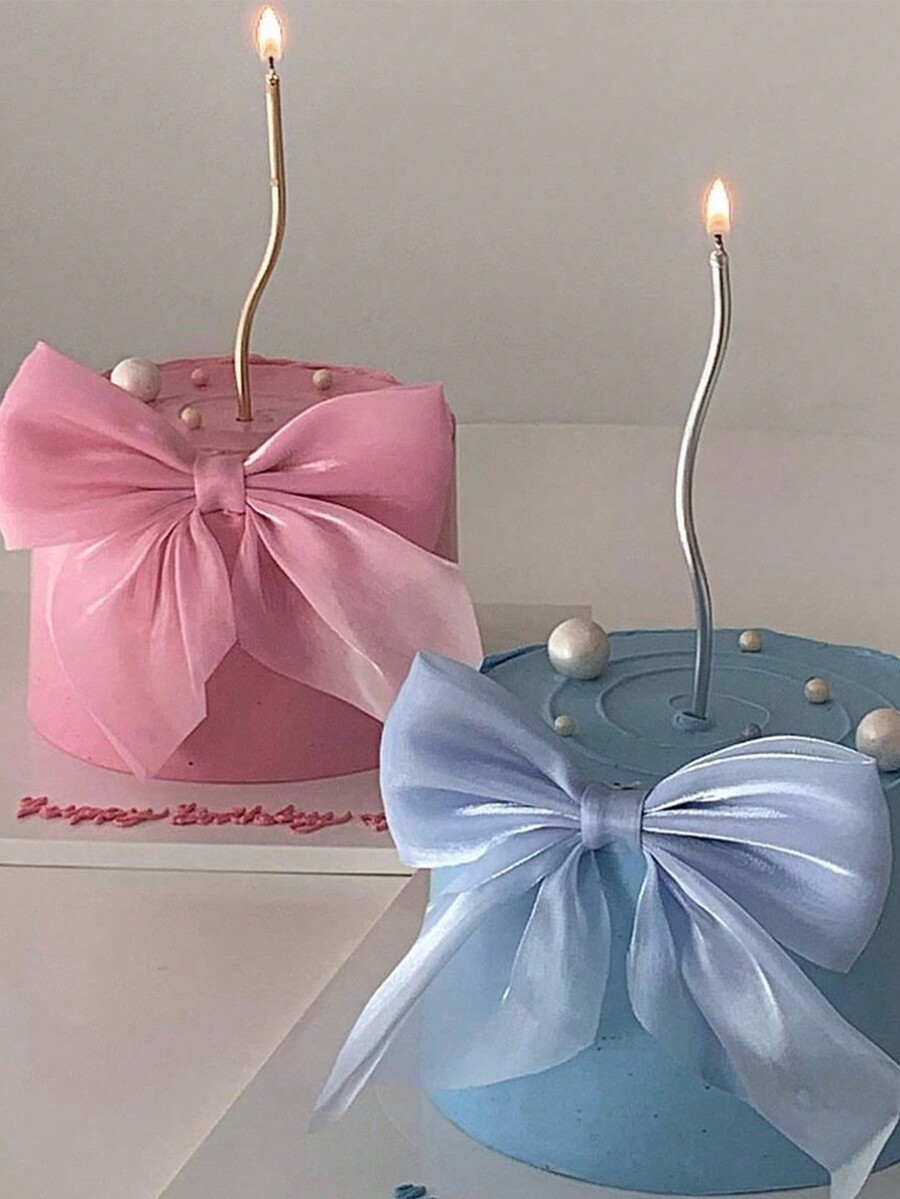 Pack Of 6 Gold-Plated Long Bent Candles, Birthday Cake Candle ...