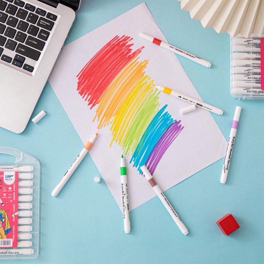 Touch Marker Art ชุดภาพเคลื่อนไหวมือวาด Double-Headed ผิวมันแปรงปากกาสี ...