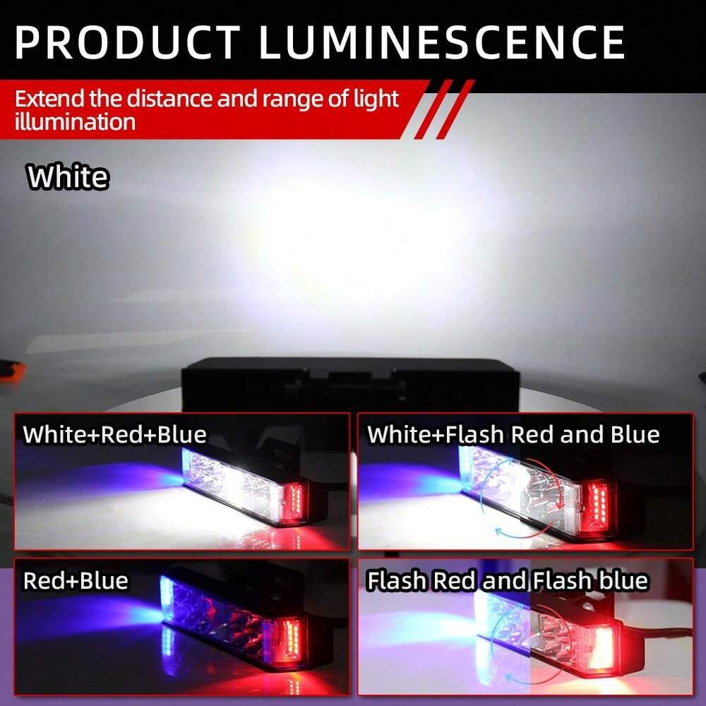2pcs 40W LED Work Light Bar, 6600LM, Three-Sided Illumination, White ...