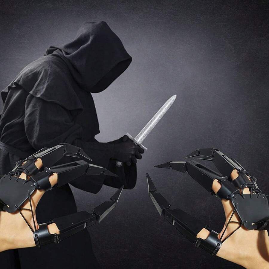 1pc Finger Joint Claw Outdoor Party Props, Black Spider Claw Costume ...