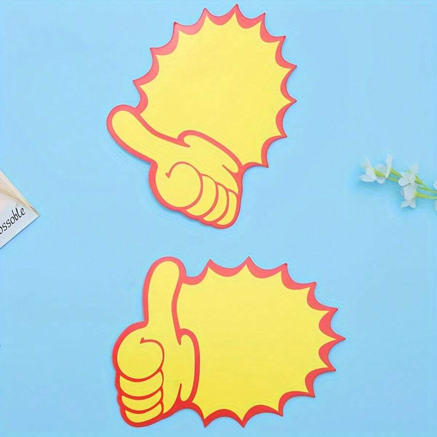 50sheets Retail Price Tag & Thumb Tag, Blank Thumb Shaped Product Label ...