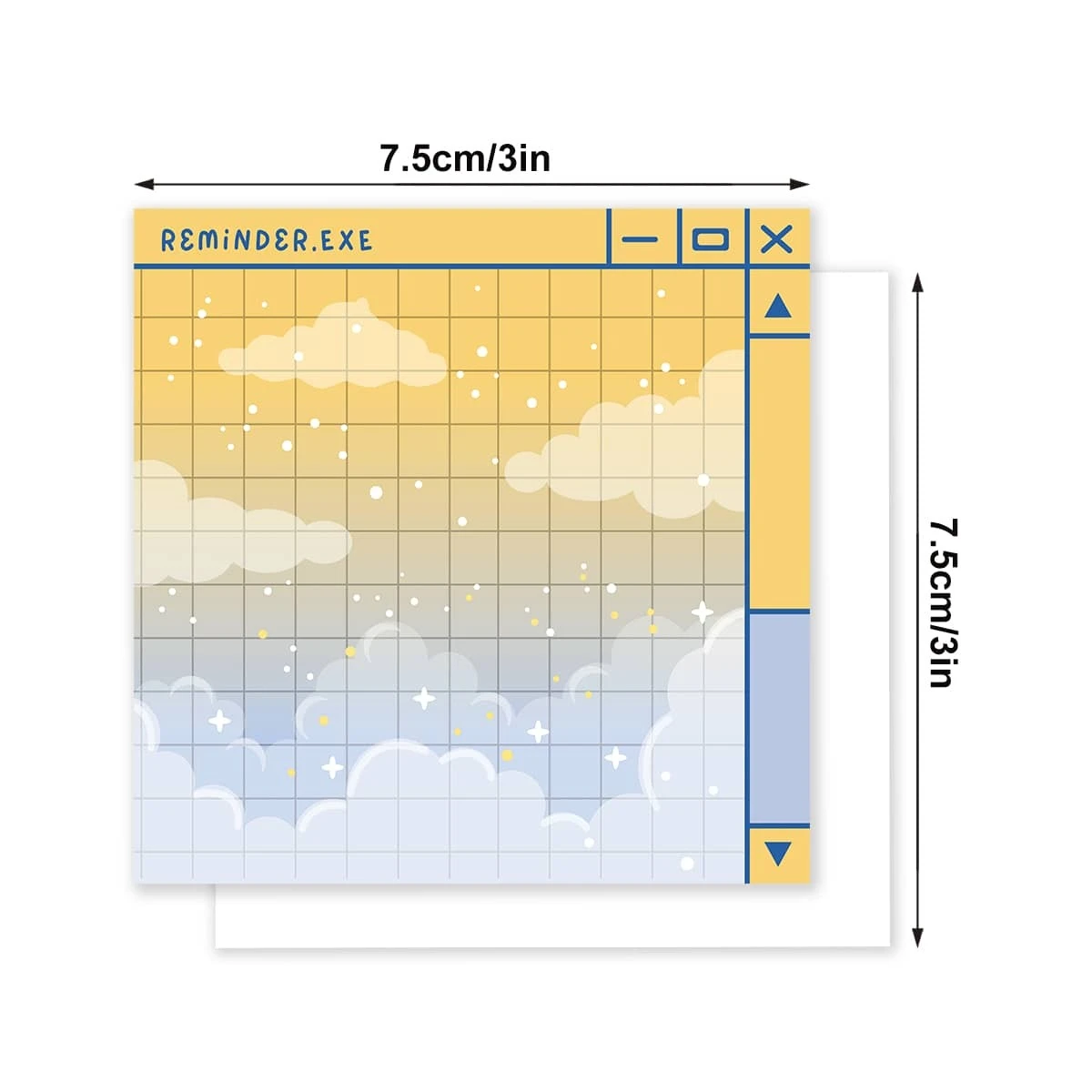 Reminder Aesthetic Sticky Note, Self-Stick Portable Sticky Notes, Cute ...
