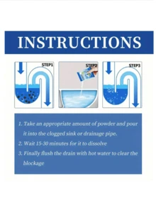 2/10 Pcs Super Power Drain Cleaners To Unclog Your Kitchen Sink, Toilet ...