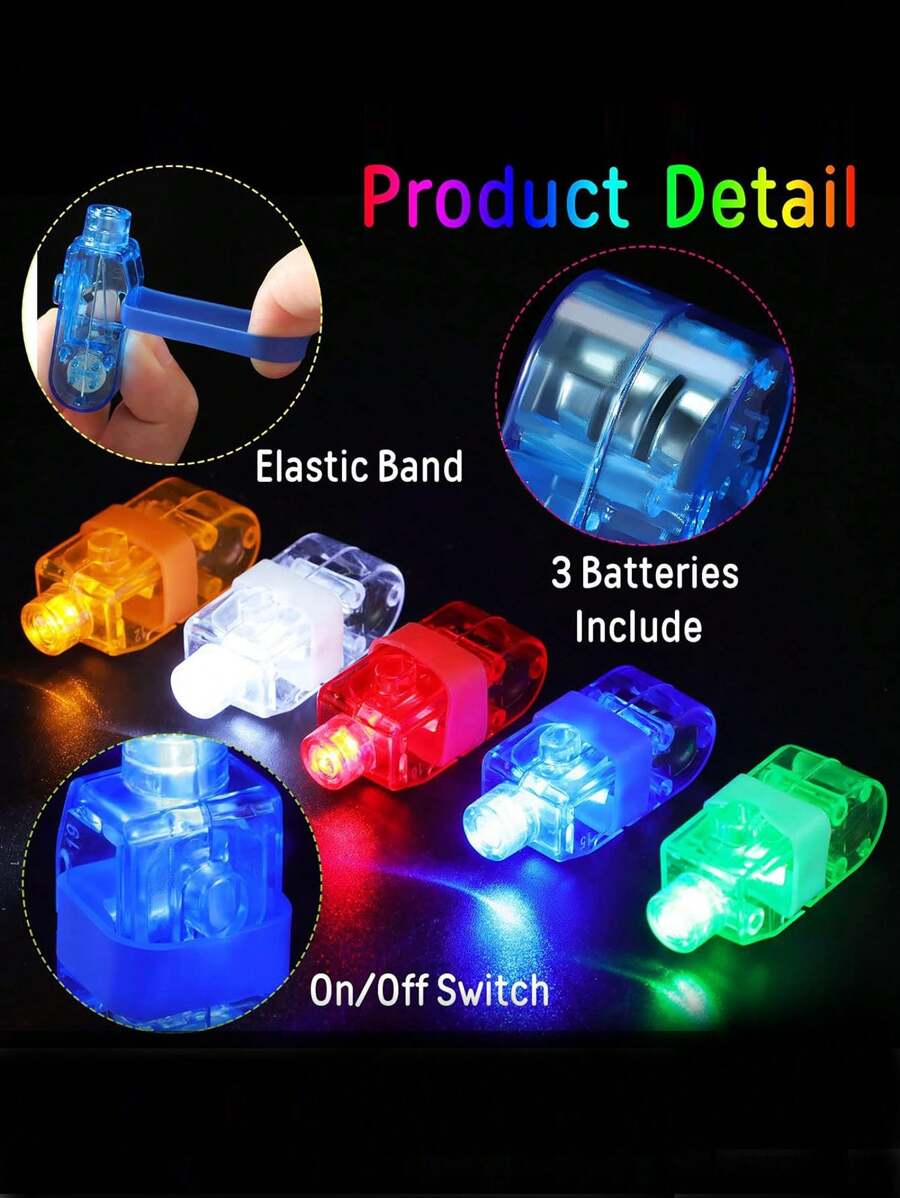 50 peças/100 peças luzes LED decoradas para dedos, luzes de dedo LED ...