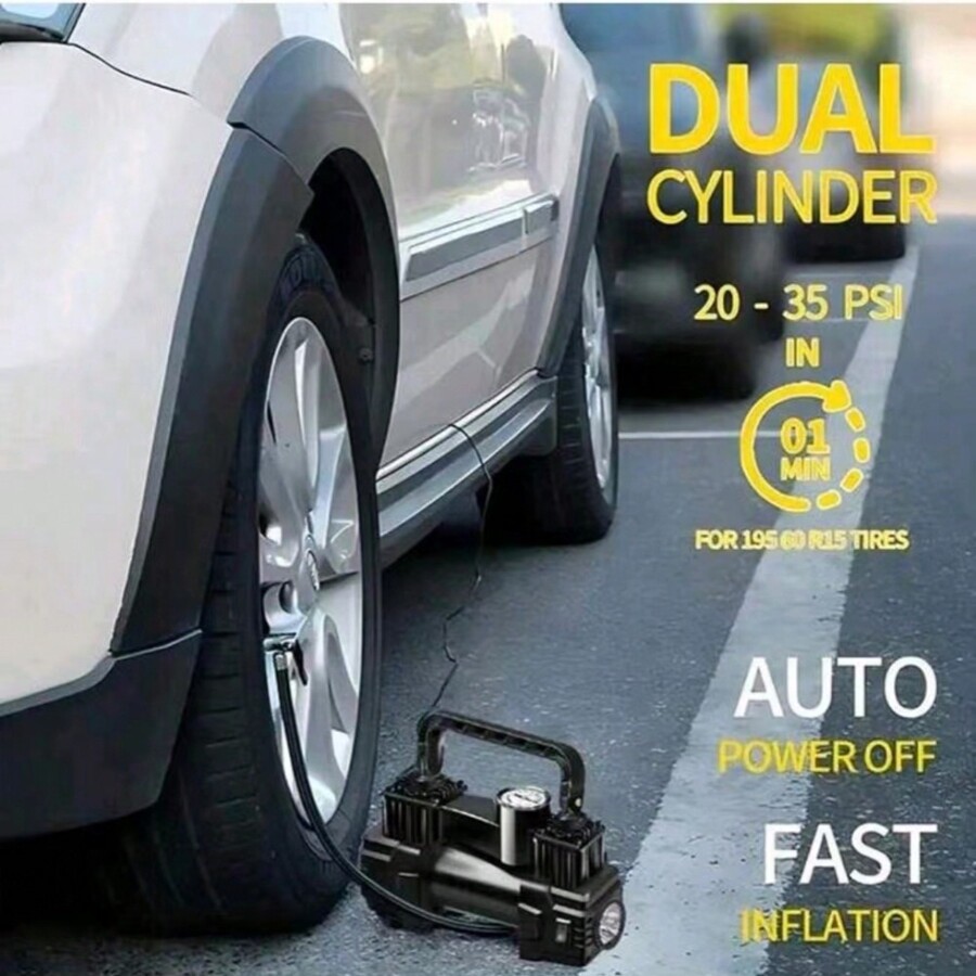 1PC Car Mounted Inflation Pump, Portable High-Power Car Tire Inflation ...