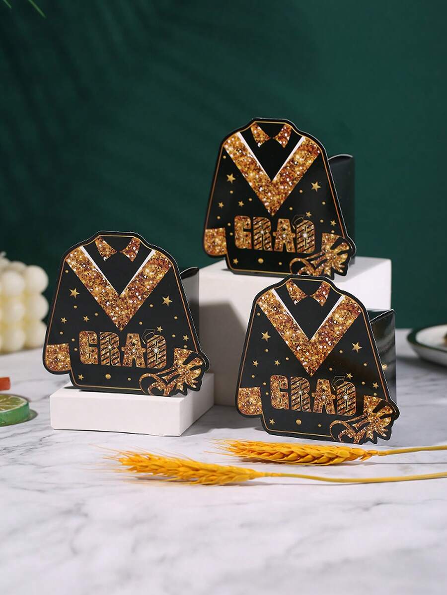10pcs/Pack Graduation Cap Candy Box Paper Gift Boxes For Party Favor ...