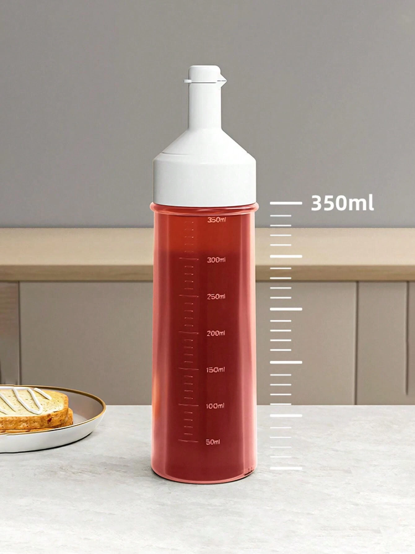 1pc Large Mouth Squeeze Bottle For Kitchen Home Use, Jam Dispenser With ...