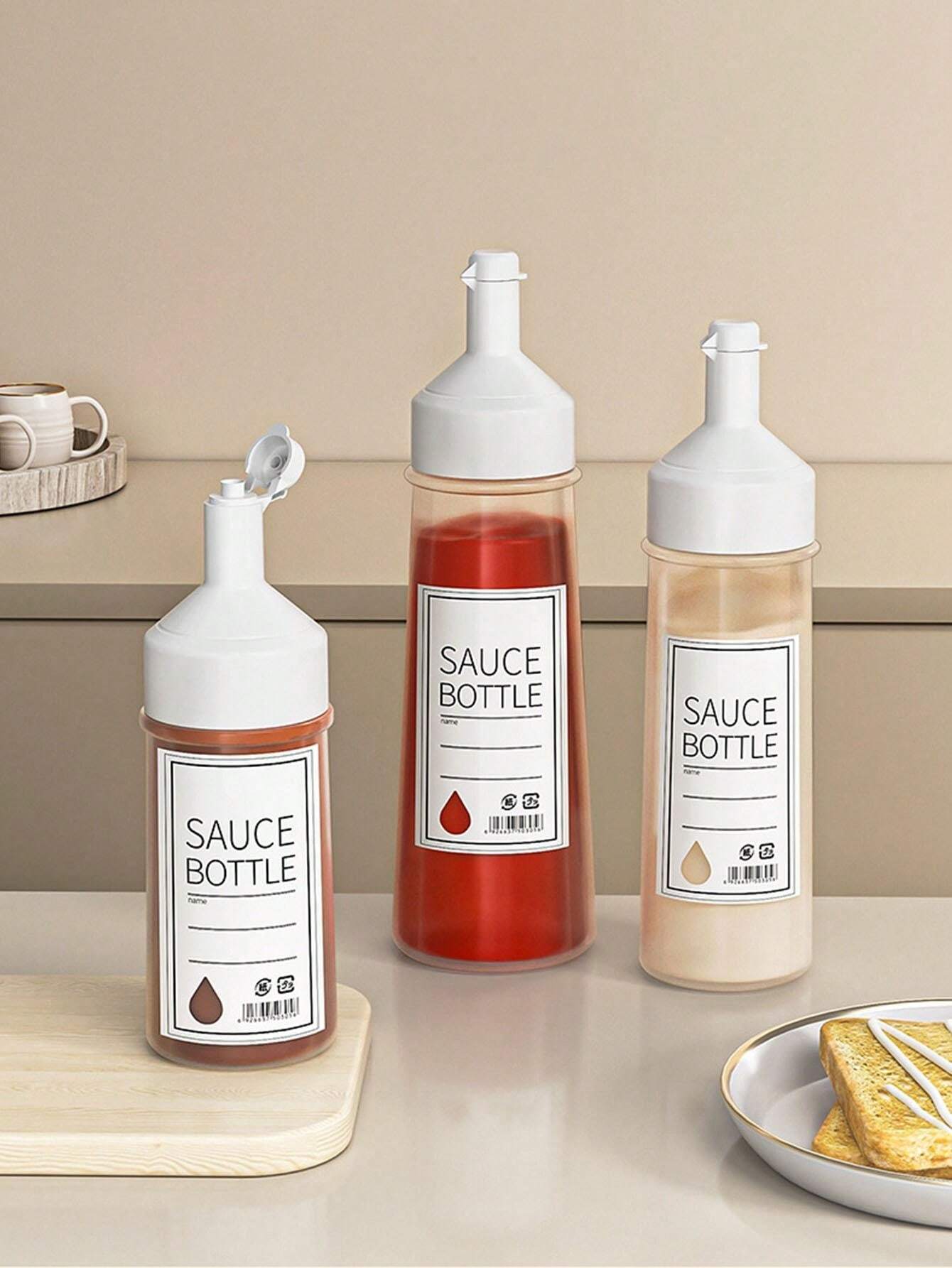 1pc Large Mouth Squeeze Bottle For Kitchen Home Use, Jam Dispenser With ...