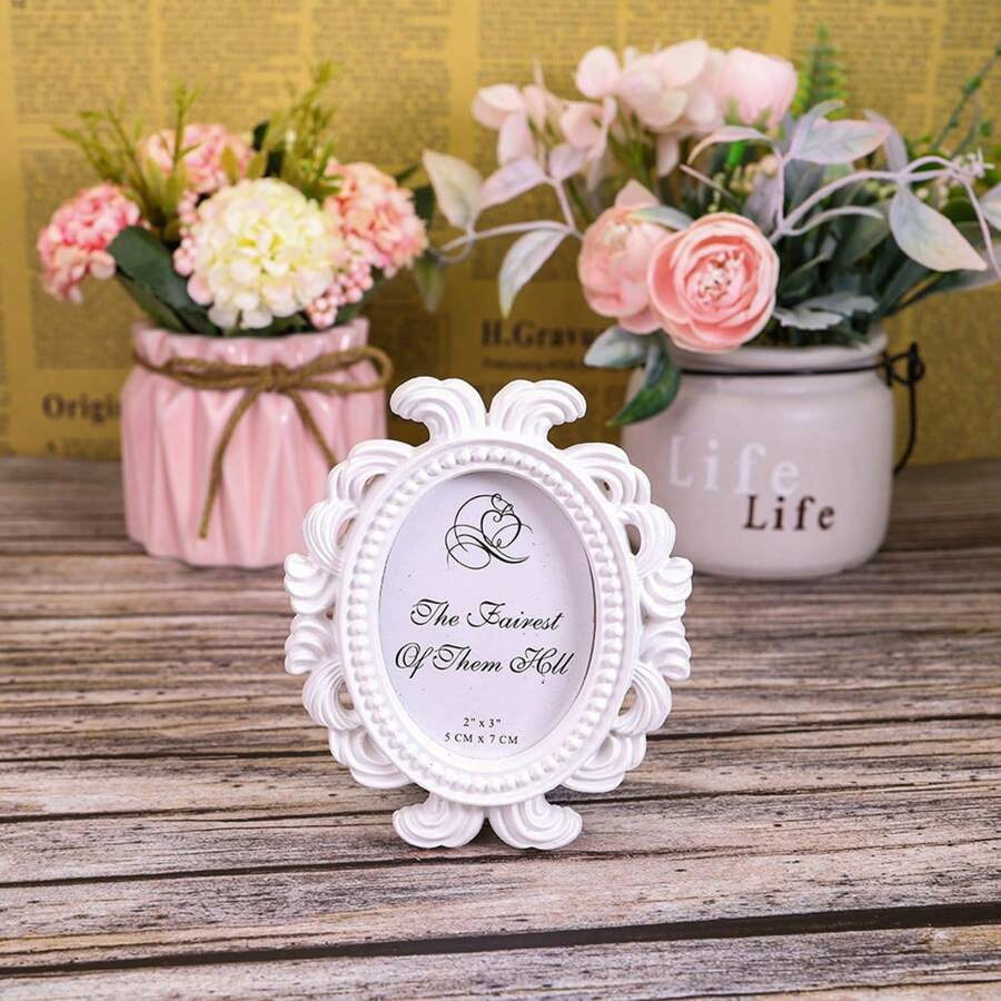 Classic Resin Baroque Picture Frame, Mini Oval Ellipse Shape For ...