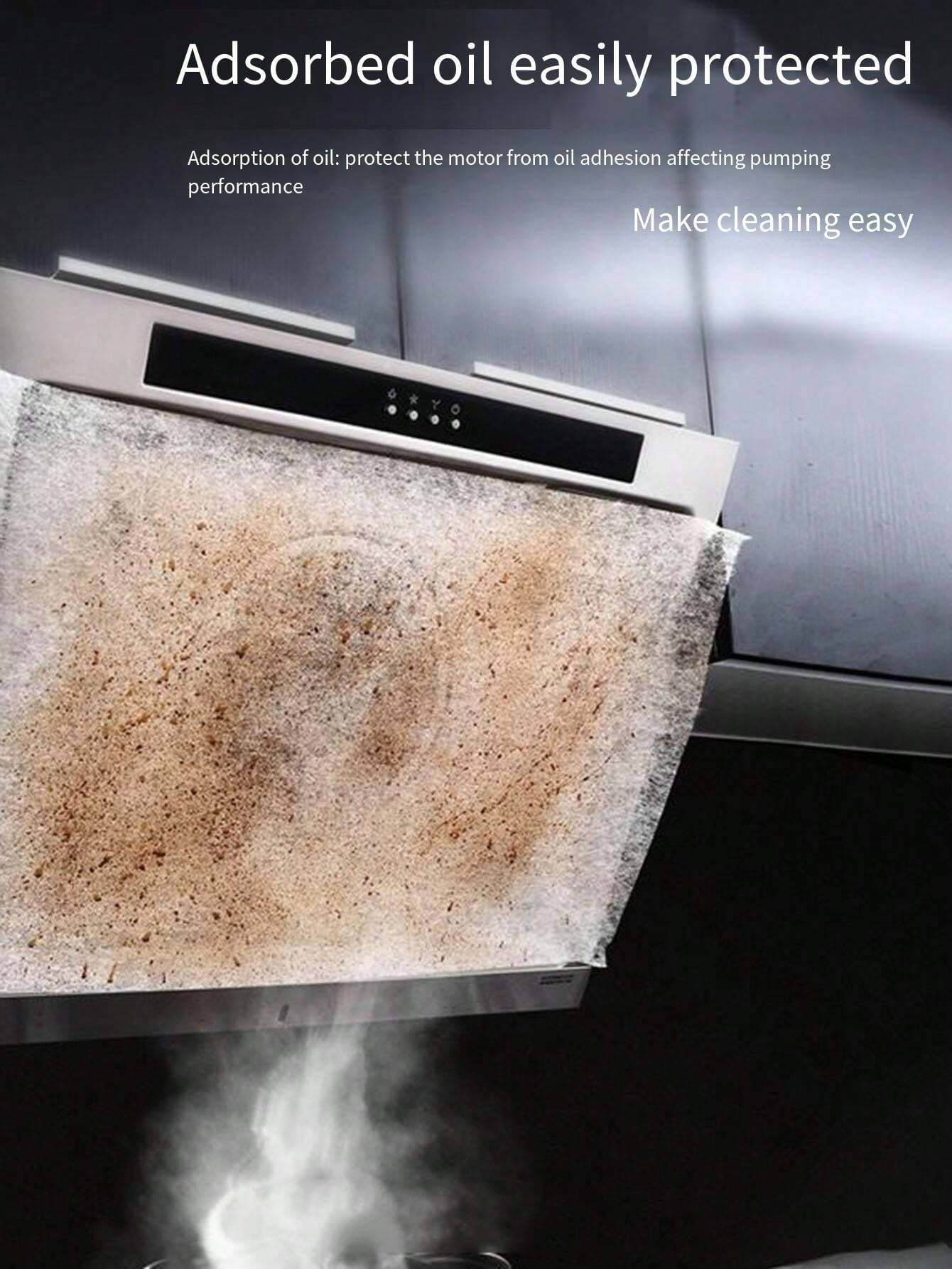 1pc Kitchen Non-Stick Exhaust Hood Filter Paper With Oil Absorbent ...