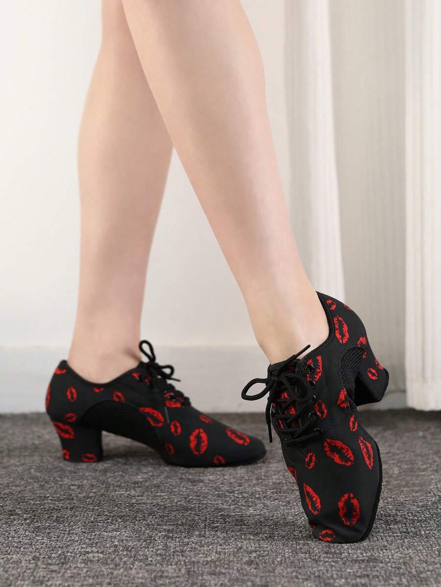 Dance Shoes Sneakers Women Ballroom Latin Dance Shoes Woman Black Close ...